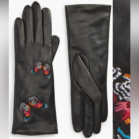 Fownes Brothers | Accessories | Nwt Leather Embroidered Gloves | Poshmark